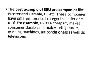 What is strategic business unit and businesses unit strategy planning ...