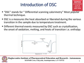 Use Of DSC in Preformulations | PPTX