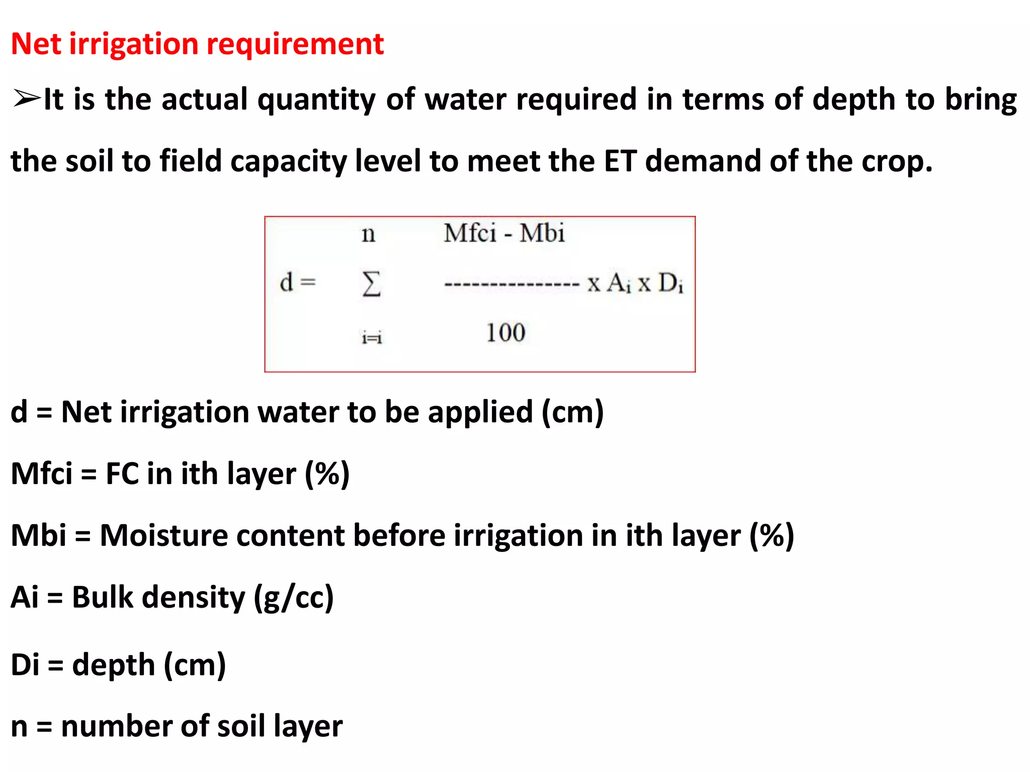 CROP WATER REQUIPMENT | PPTX