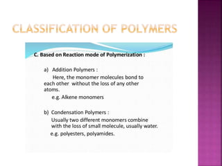 Polymers and its applications | PPTX