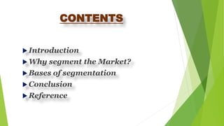 Market segmentation | PPTX