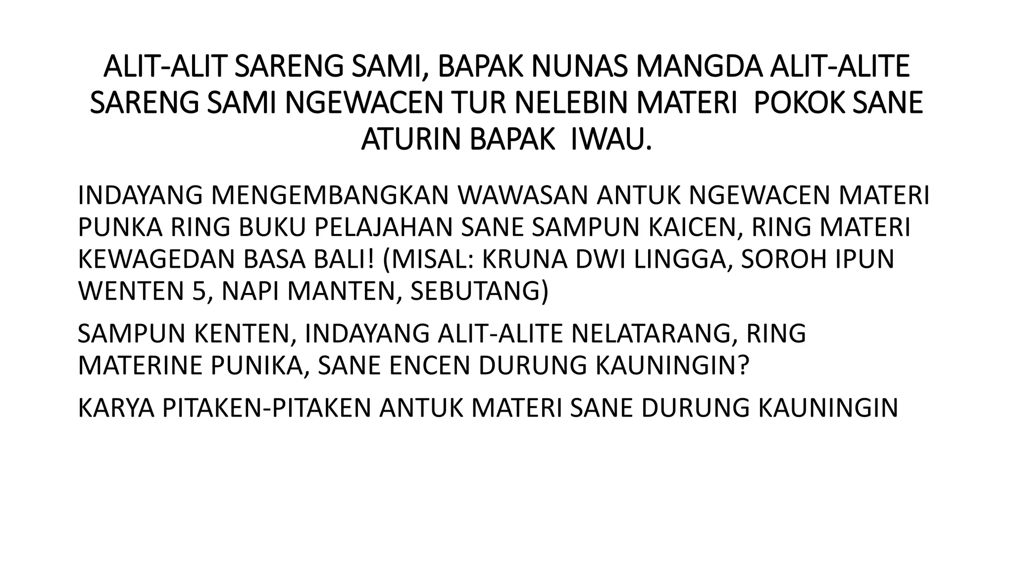 Kawagedan basa | PPTX