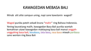 Kawagedan basa | PPTX