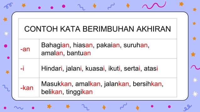 Kata Berimbuhan Akhiran