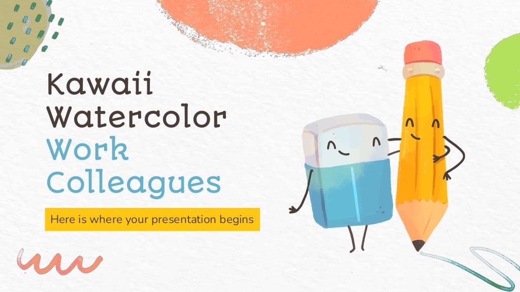 Kawaii Watercolor Work Collegues Meeting by Slidesgo.pptx
