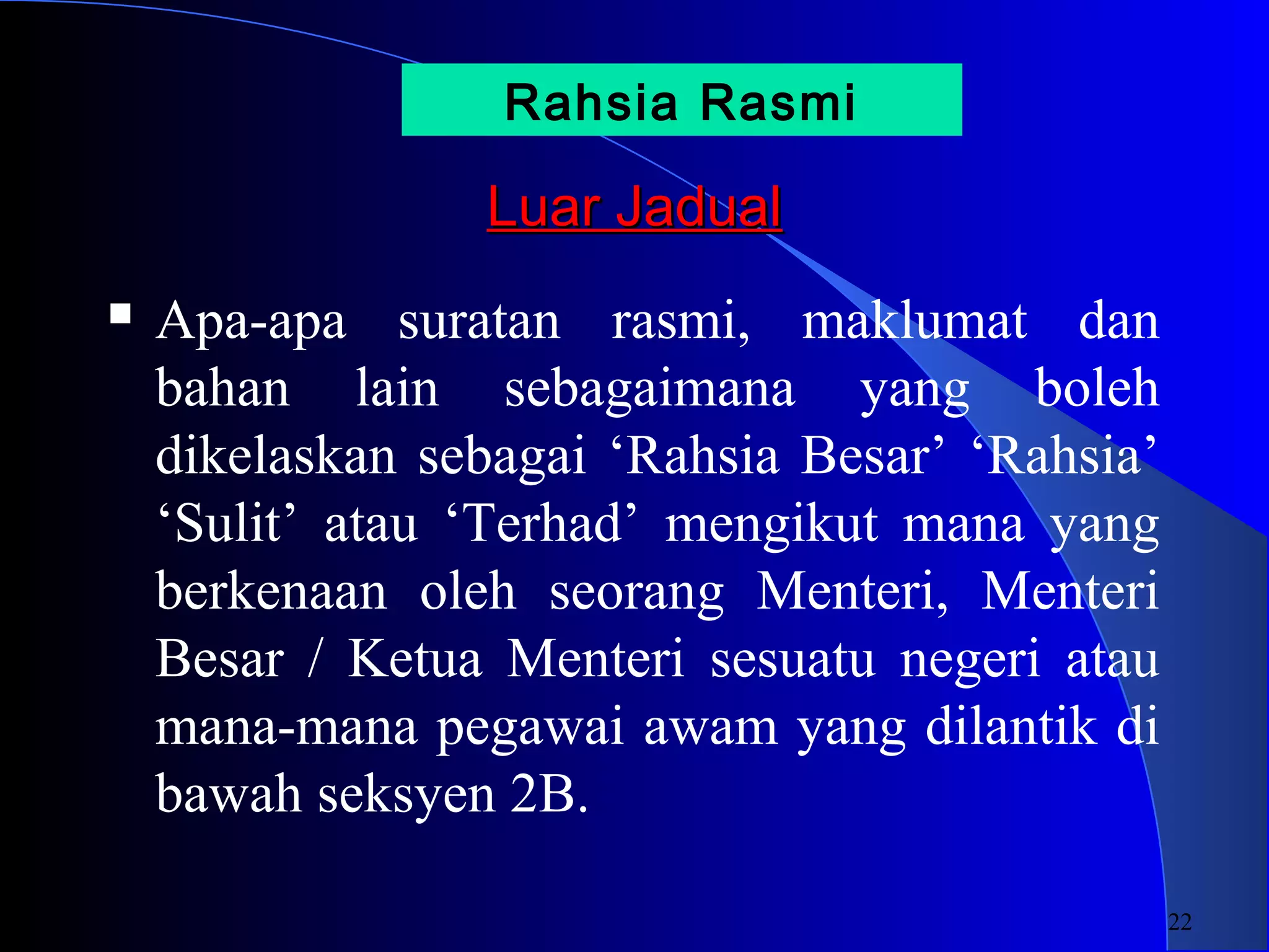 Kawalan dokumen terperingkat | PPT