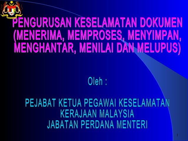 Kawalan dokumen terperingkat | PPT