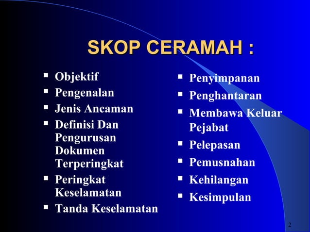 Kawalan dokumen terperingkat | PPT
