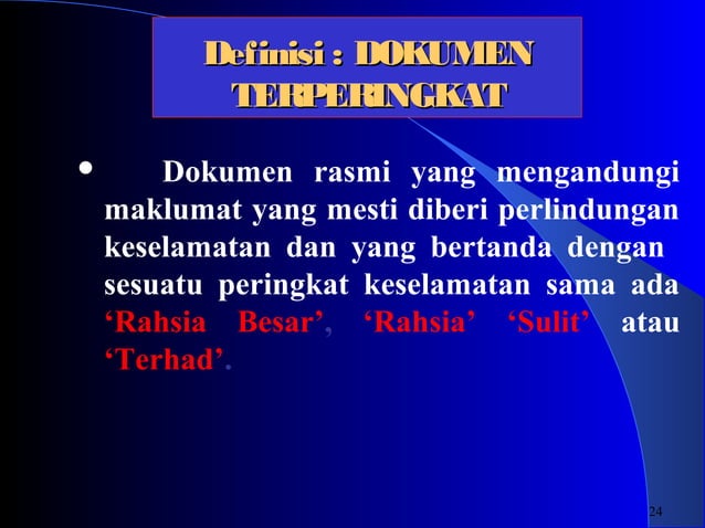 Kawalan dokumen terperingkat | PPT
