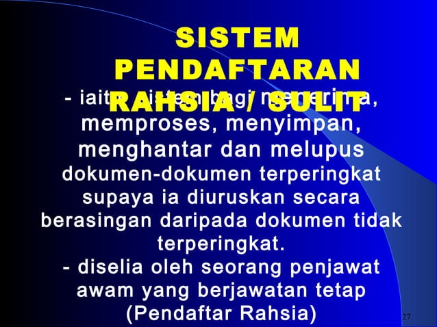 Kawalan dokumen terperingkat | PPT