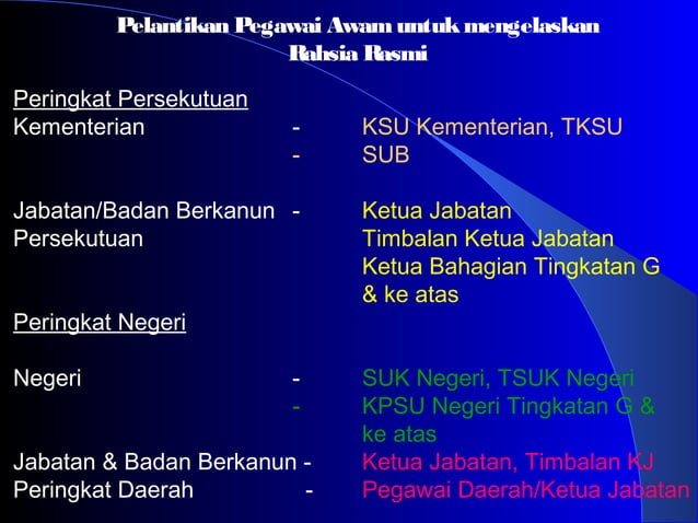 Kawalan dokumen terperingkat | PPT