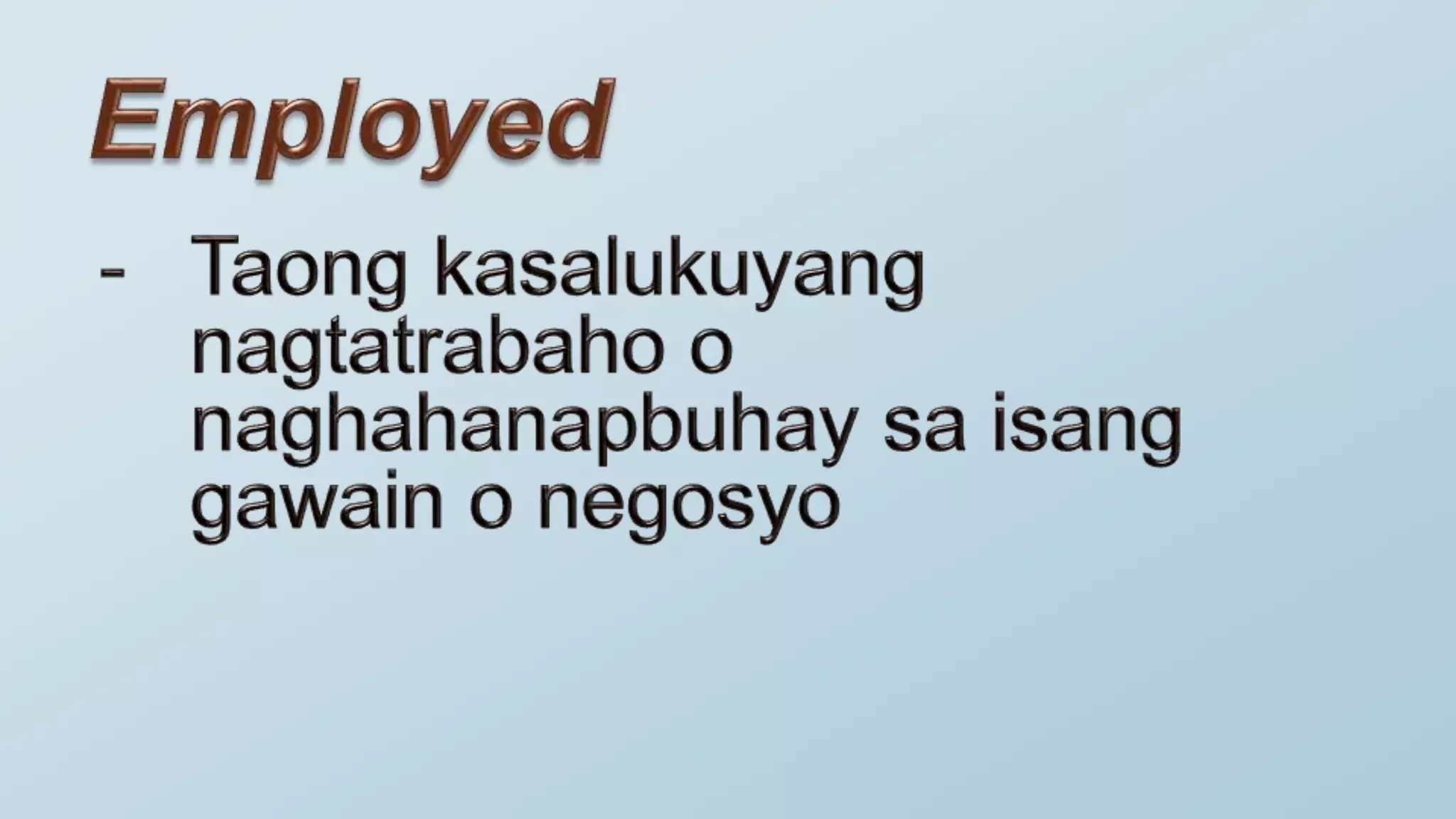 Kawalan ng trabaho (Unemployment) | PPSX