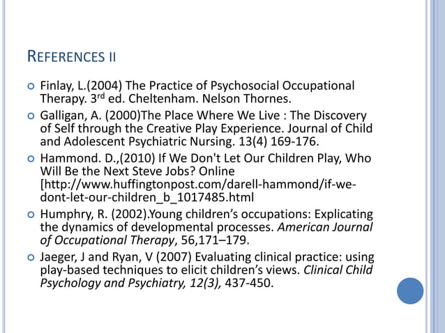 Kawa model case study – non directive play 2 | PPTX