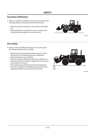 Kawasaki 70 z7 wheel loader operator manual (serial no. 70c6 4001 and ...