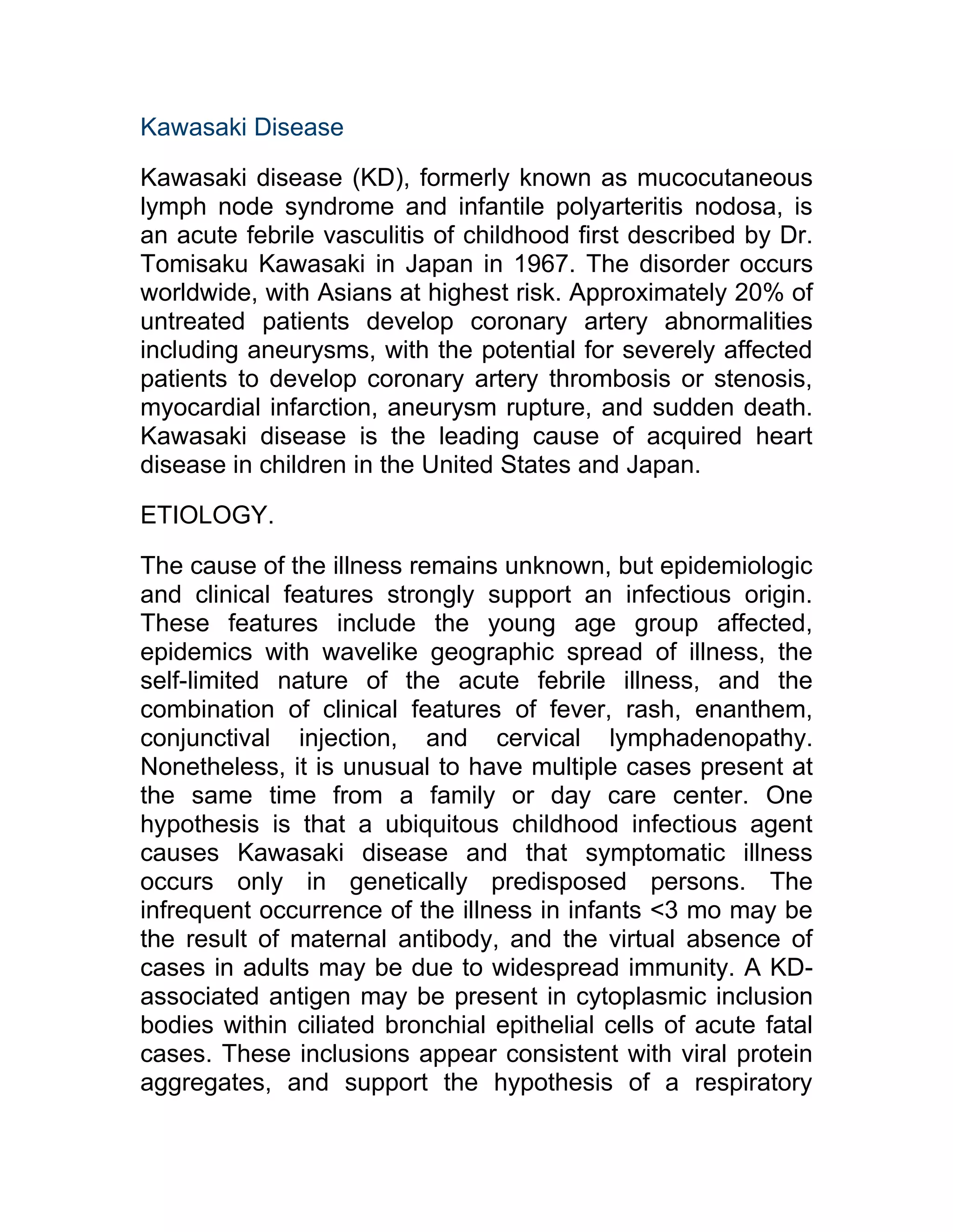 Kawasaki disease | DOC