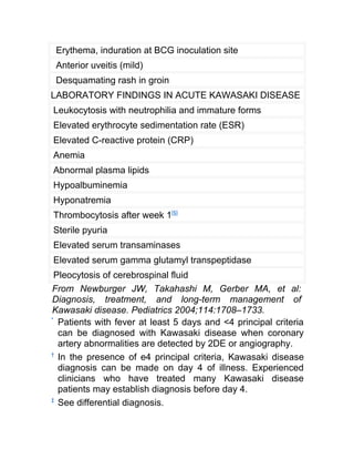 Kawasaki disease | DOC | Heart and Cardiovascular Diseases | Diseases ...