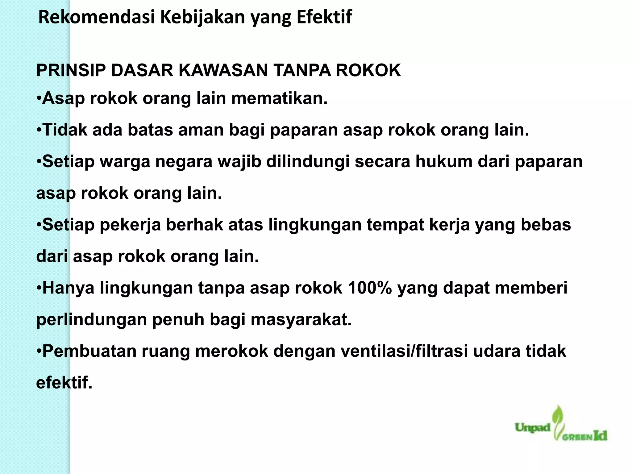 Kawasan bebas asap rokok | PPTX