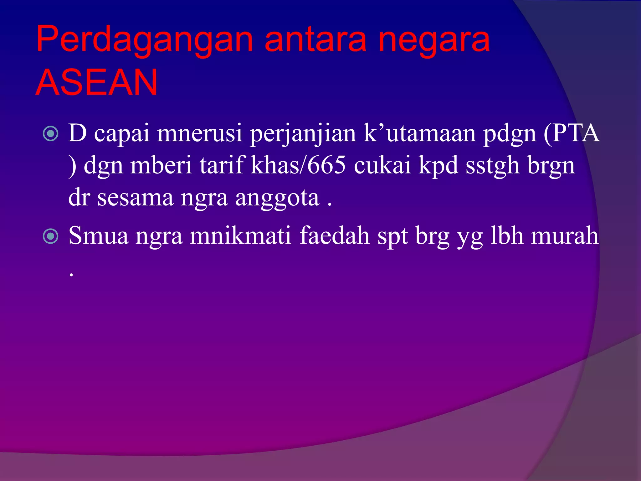 Kawasan perdagangan bebas ( afta ) ) | PPTX