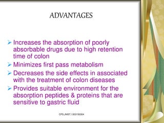 Drug Delivery To Colon | PDF
