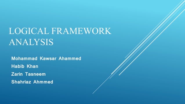 Logical Framework Analysis | PPTX