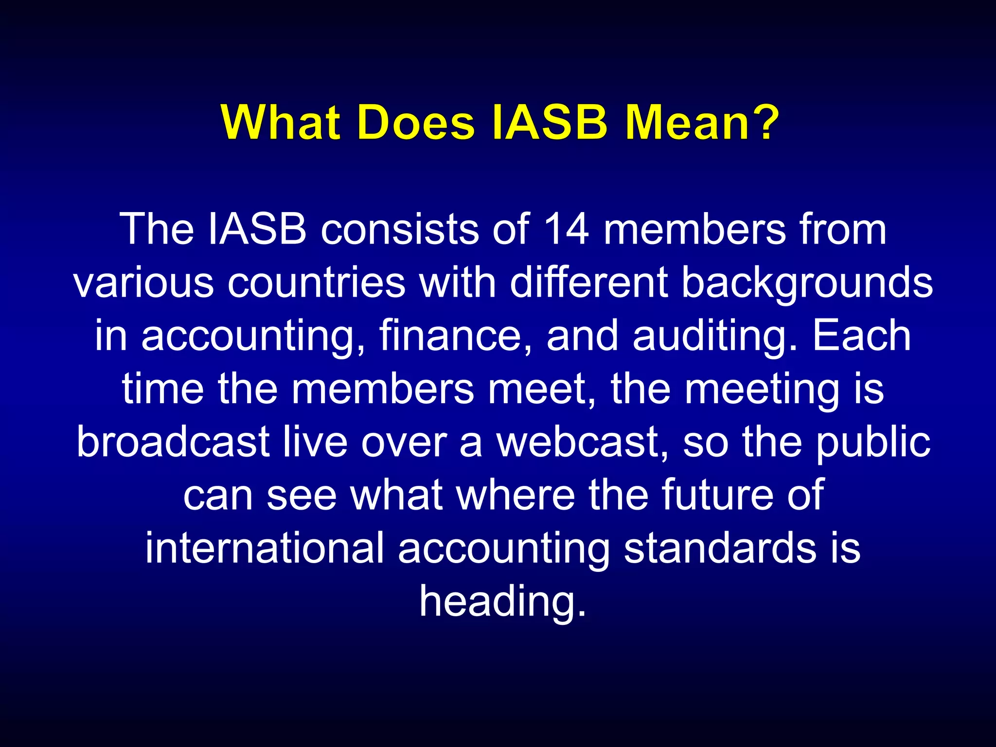 International Accounting Standards Board | PPTX