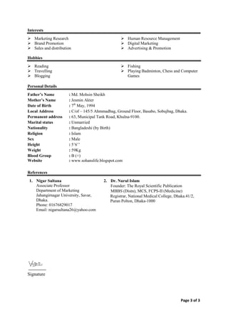 Kawser ahmad sohan (cv) | PDF