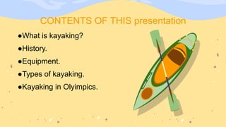 kayaking | PPTX