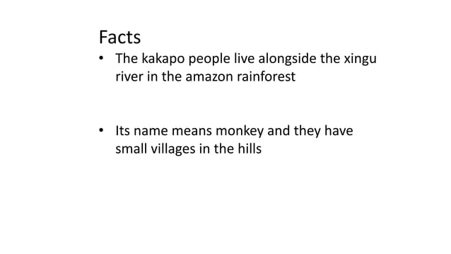 Kayapo tribe information | PPT