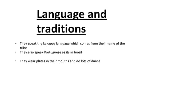 Kayapo tribe information | PPT