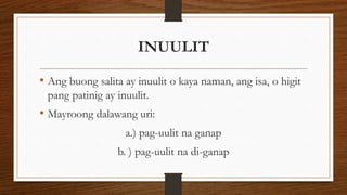 Kayarian ng mga salita | PPTX