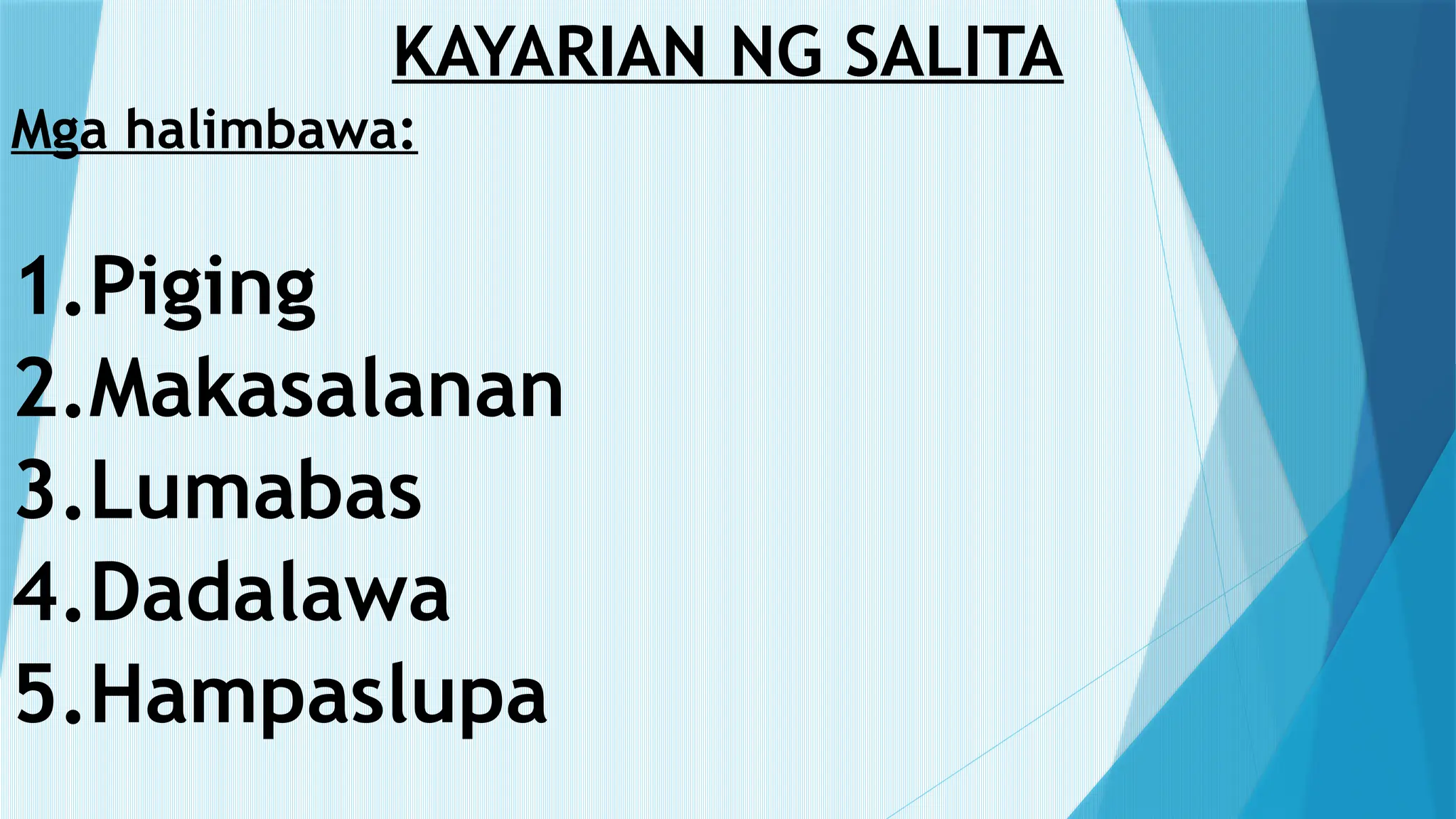 kayarian ng mga salita sa Filipino subject | PPTX