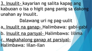kayarian ng mga salita sa Filipino subject | PPTX