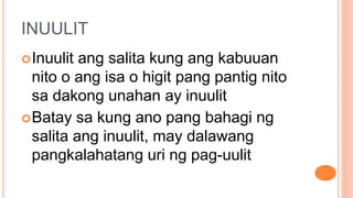 Kayarian ng mga salita report | PPTX