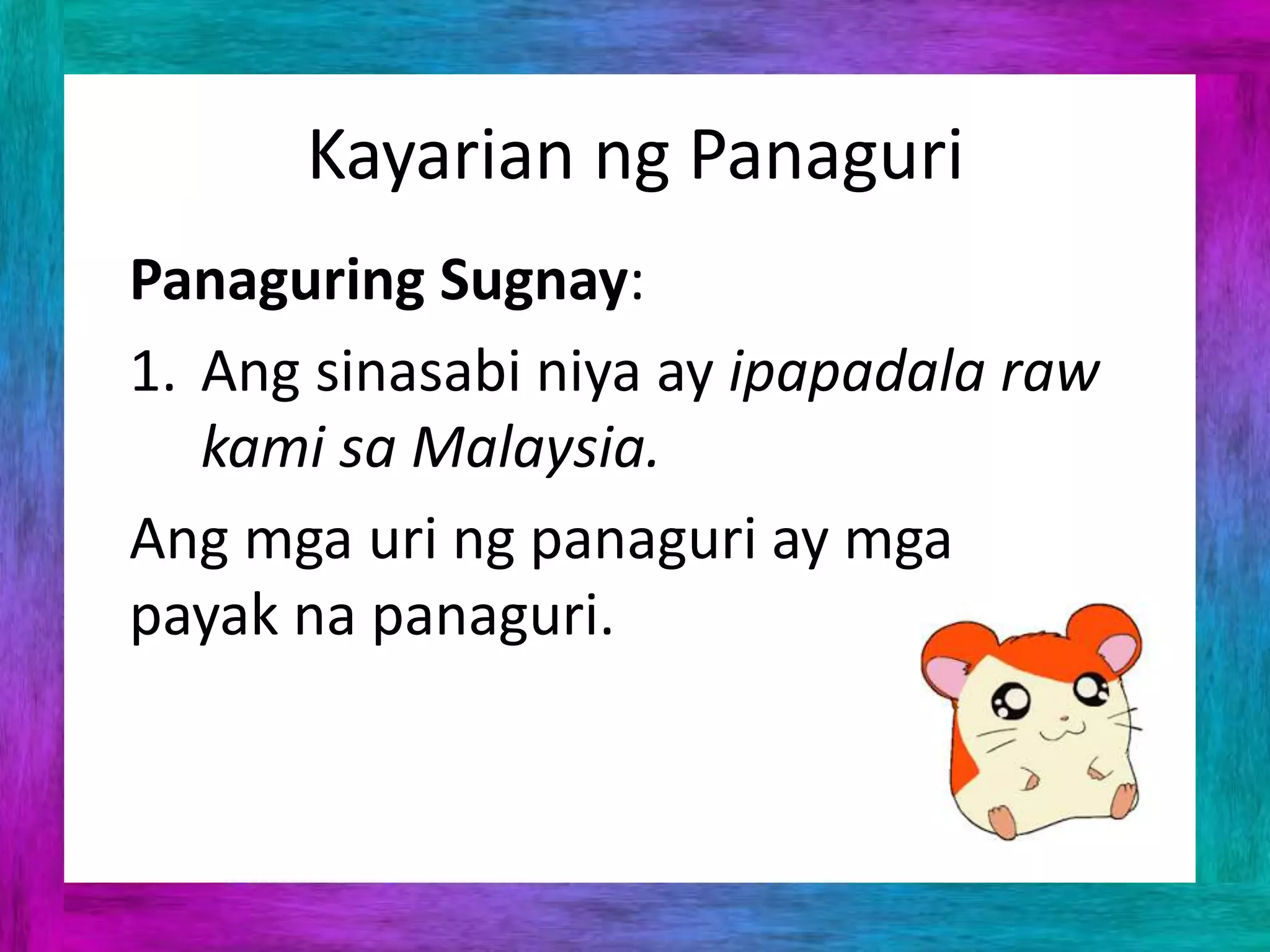 Kayarian ng panaguri at paksa | PPTX