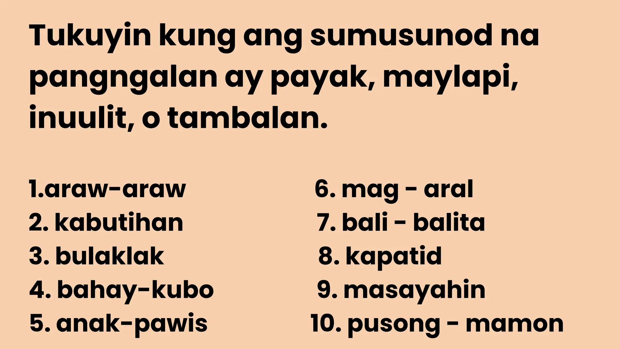 Kayarian ng Pangngalan at mga Uri nito:Pambalana at Pantangi | PDF