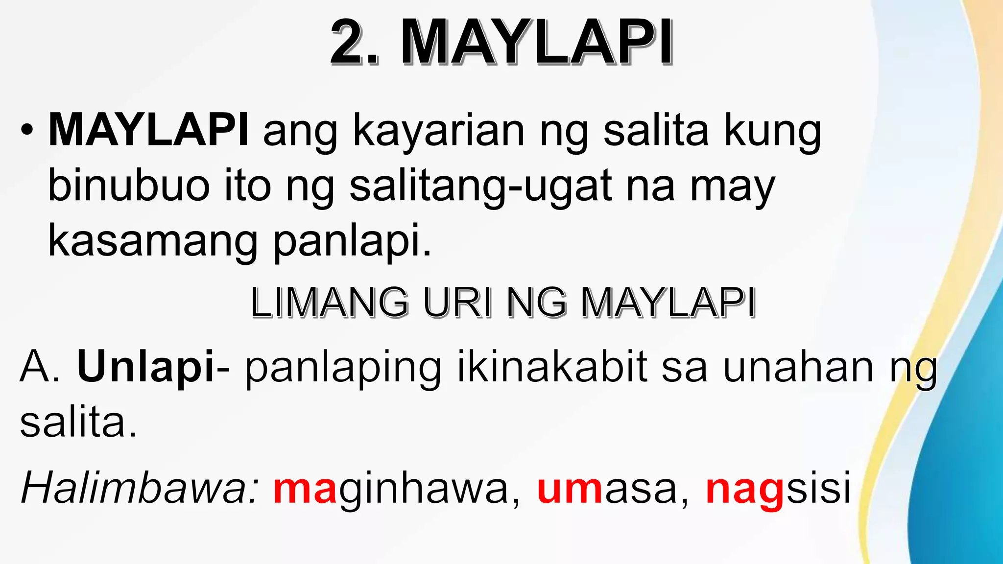 Kayarian ng salita | PPTX