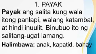 Kayarian ng salita | PPTX