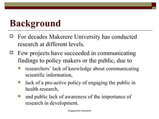 Engaging the public in research using science communication | PPS