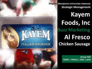 Kayem foods, inc. buzz marketing | PDF