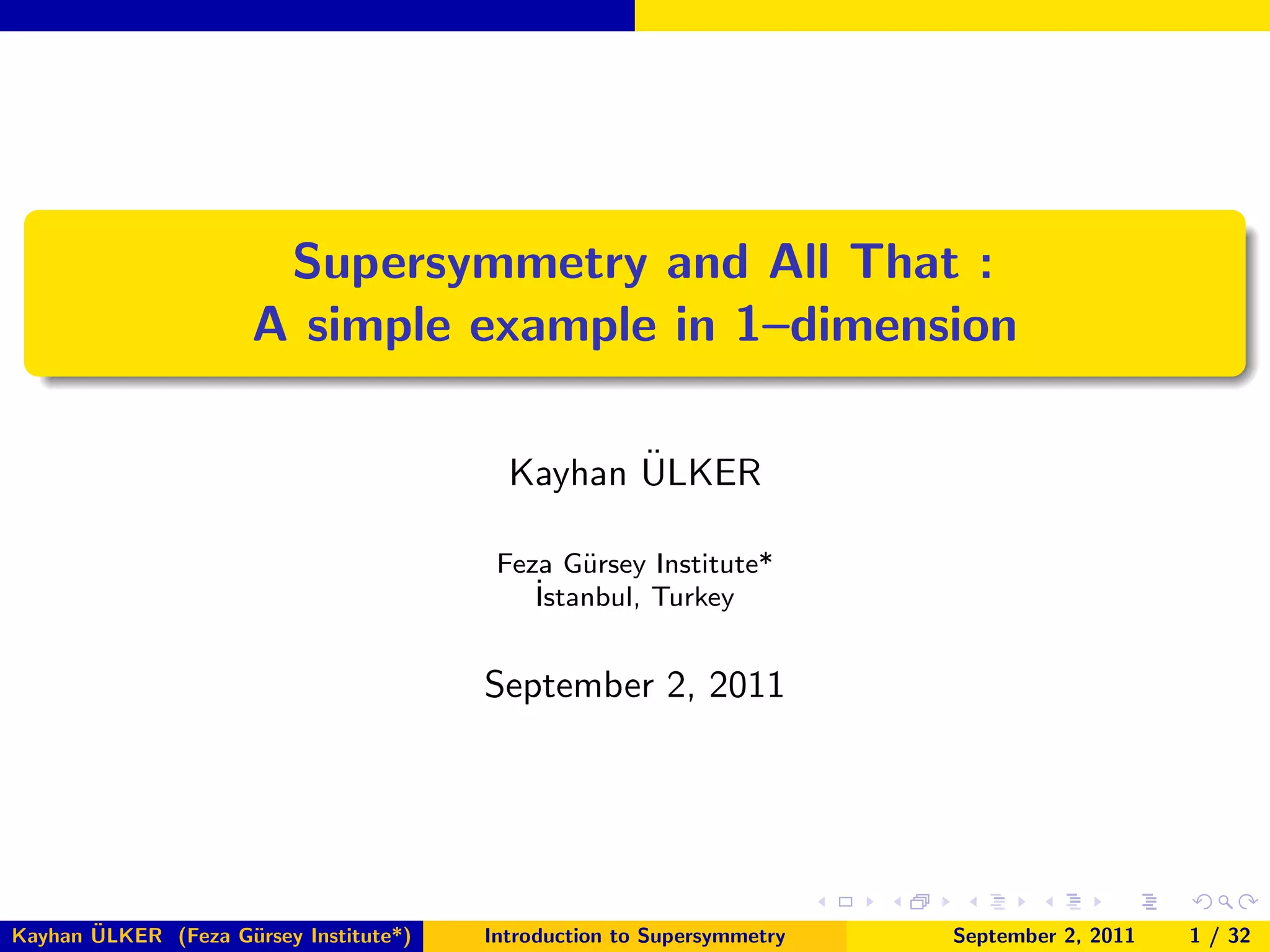 Supersymmetry and All That | PDF