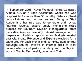 Kayla Womack | Kayla Yvette Womack | PPT | Business Accounting ...
