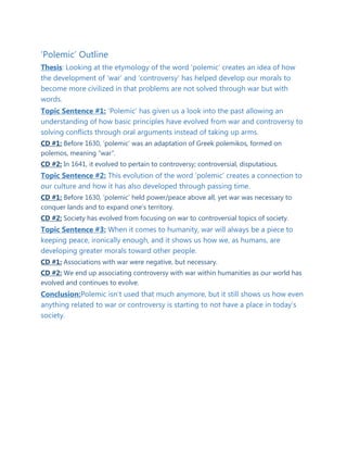 Polemic Outline | DOCX
