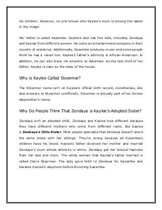 The Life of Kaylee Stoermer Coleman: Zendaya's Little Sister | PDF