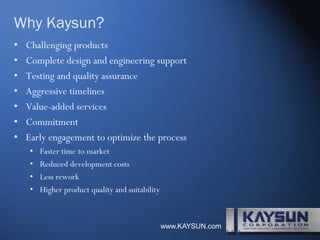 Kaysun overview | PDF | Manufacturing Industry | Industries