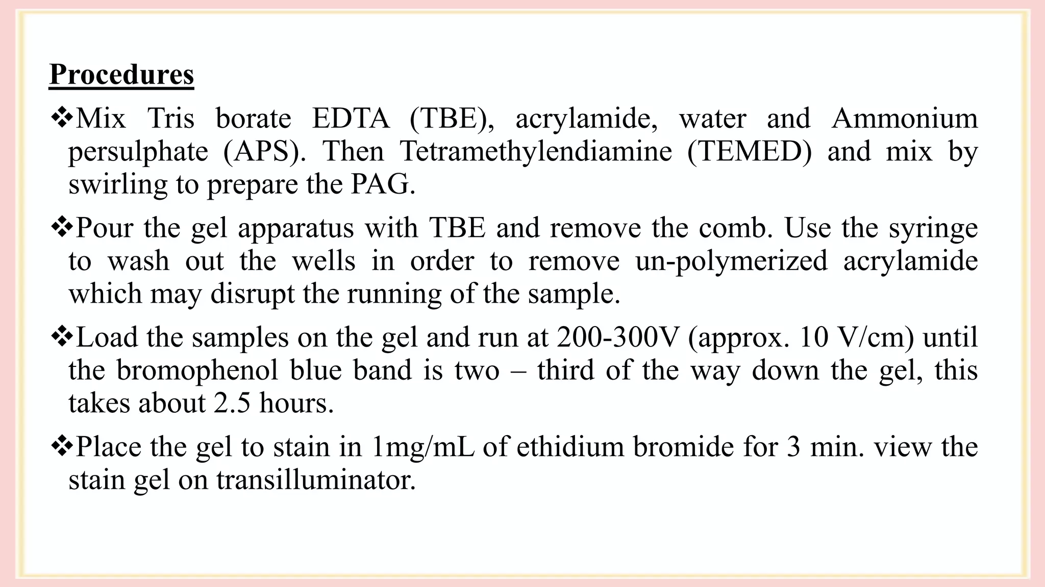 NUCLEIC ACID EXTRACTION, PURIFICATION ON AGAROSE AND POLYACRYLAMIDE GEL ...