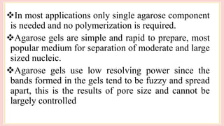 NUCLEIC ACID EXTRACTION, PURIFICATION ON AGAROSE AND POLYACRYLAMIDE GEL ...