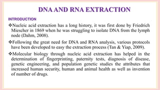 NUCLEIC ACID EXTRACTION, PURIFICATION ON AGAROSE AND POLYACRYLAMIDE GEL ...