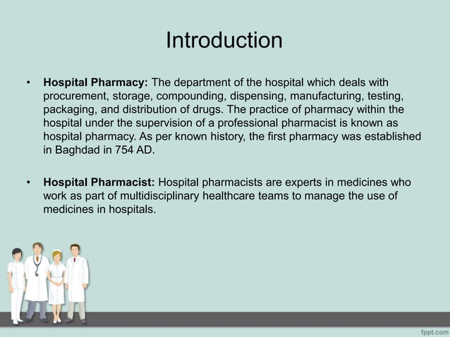 Functions of Hospital Pharmacist | PPT