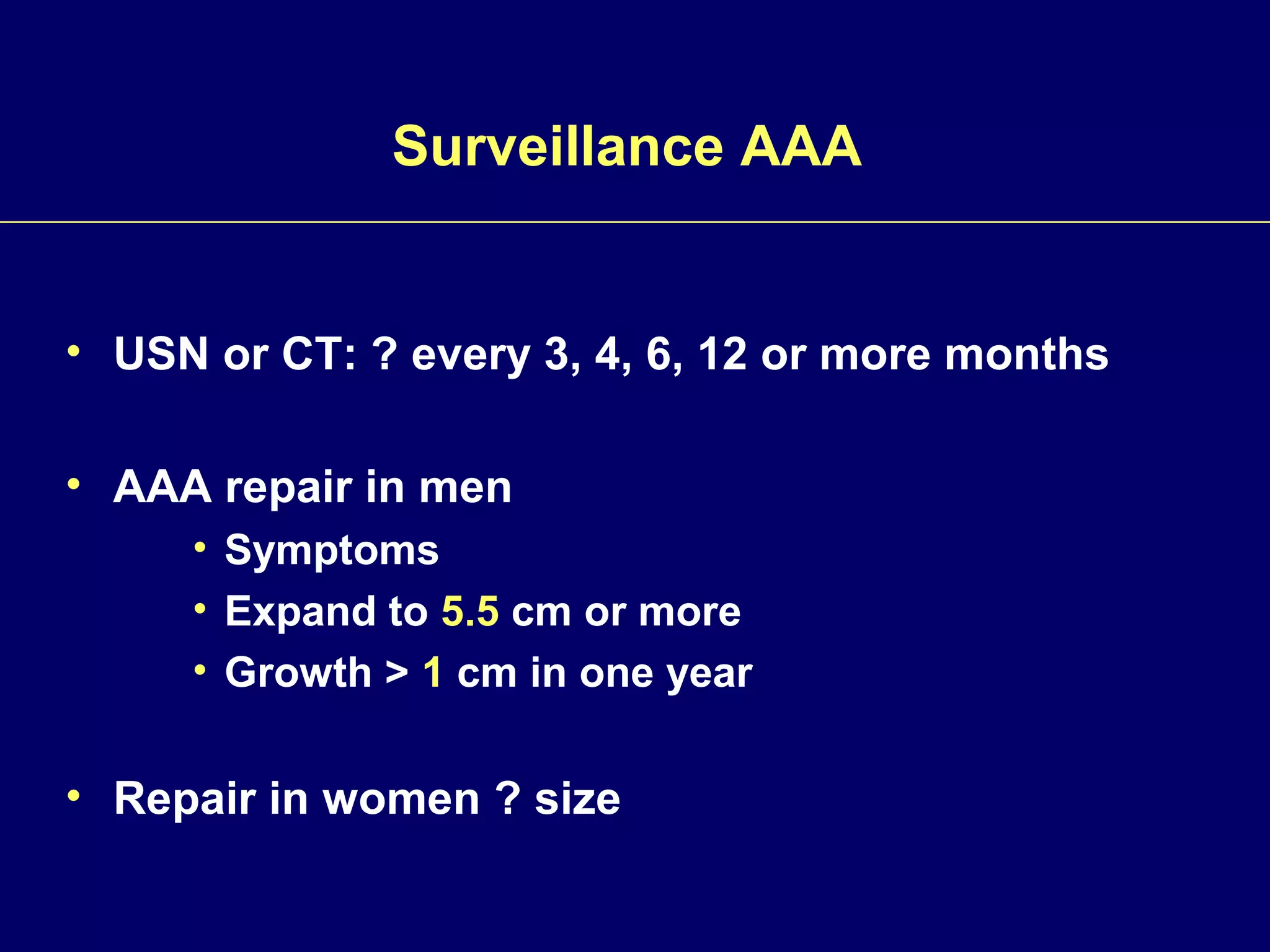 Abdominal Aortic and Thoracic Aneurysms | PPT