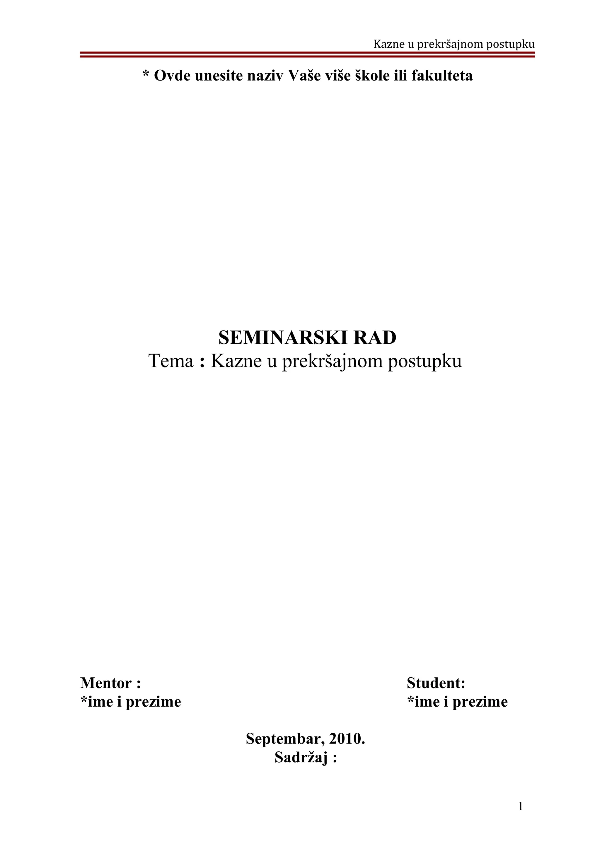 Kazne u prekrsajnom postupku | PDF